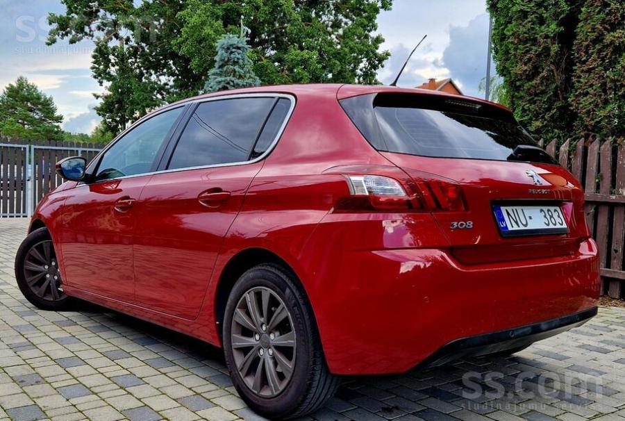 Sarkans Peugeot 308 2014 Rīga, ar dzinēja tilpumu 1.20 L un nobraukumu 191 tūkst. km par 6350 €, foto 5 vietnē AUTOMOTO.COM.LV