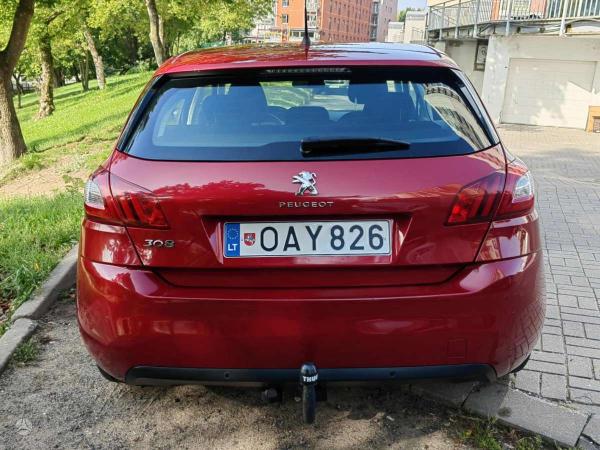 Красный Пежо 308 2014 в Вильнюс, объемом двигателя 1.56 л и пробегом 207 тыс. км за 3650 €, фото 8 на AUTOMOTO.COM.LV