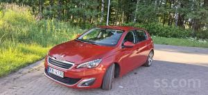 Sarkans Peugeot 308 2015 Rīga, ar dzinēja tilpumu 1.20 L un nobraukumu 106 tūkst. km par 6100 €, foto  vietnē AUTOMOTO.COM.LV