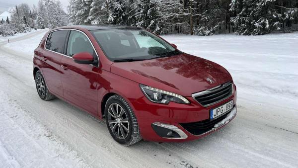 Red Peugeot 308 2017 in Vilnius, with an engine capacity of 1.56 L and mileage of 136 thousand km for 7800 €, photo 1 on AUTOMOTO.COM.LV
