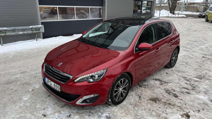 Red Peugeot 308 2017 in Vilnius, with an engine capacity of 1.56 L and mileage of 136 thousand km for 7800 €, photo 9 on AUTOMOTO.COM.LV