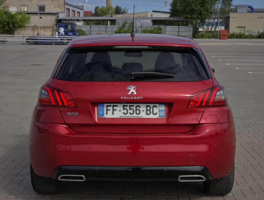 Красный Пежо 308 2019 в Таураге, объемом двигателя 1.50 л и пробегом 244 тыс. км за 7200 €, фото 8 на AUTOMOTO.COM.LV