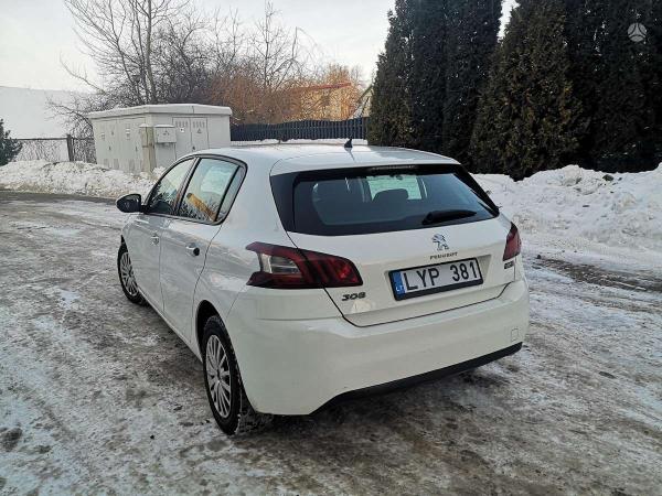 White Peugeot 308 2014 in Klaipeda, with an engine capacity of 1.60 L and mileage of 296 thousand km for 3990 €, photo 10 on AUTOMOTO.COM.LV