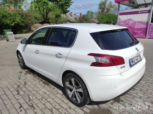 White Peugeot 308 2015 in Rezekne, with an engine capacity of 1.60 L and mileage of 166 thousand km for 6100 €, photo 2 on AUTOMOTO.COM.LV