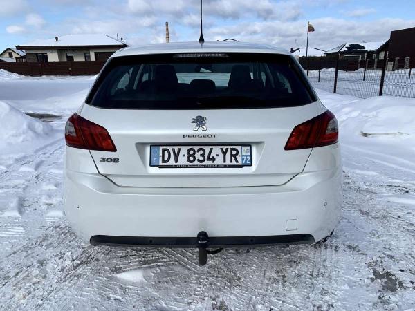 White Peugeot 308 2015 in Vilnius, with an engine capacity of 1.20 L and mileage of 160 thousand km for 4850 €, photo 7 on AUTOMOTO.COM.LV