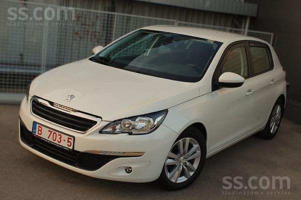 White Peugeot 308 2016 in Riga, with an engine capacity of 1.20 L and mileage of 0 thousand km for 9490 €, photo 1 on AUTOMOTO.COM.LV