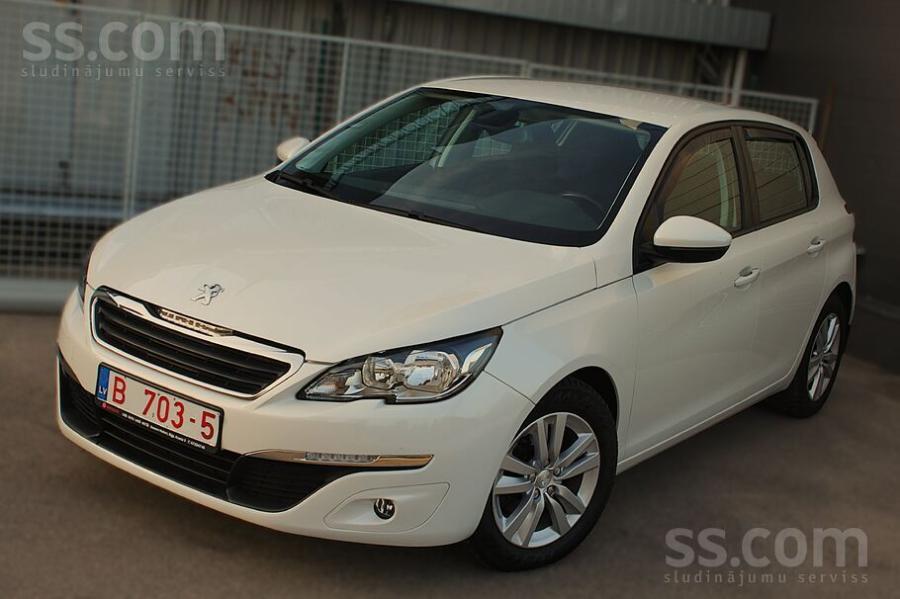 White Peugeot 308 2016 in Riga, with an engine capacity of 1.20 L and mileage of 0 thousand km for 9490 €, photo 1 on AUTOMOTO.COM.LV