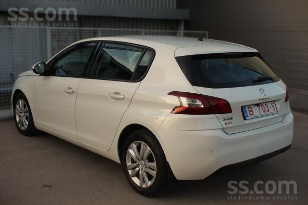 White Peugeot 308 2016 in Riga, with an engine capacity of 1.20 L and mileage of 0 thousand km for 9490 €, photo 4 on AUTOMOTO.COM.LV