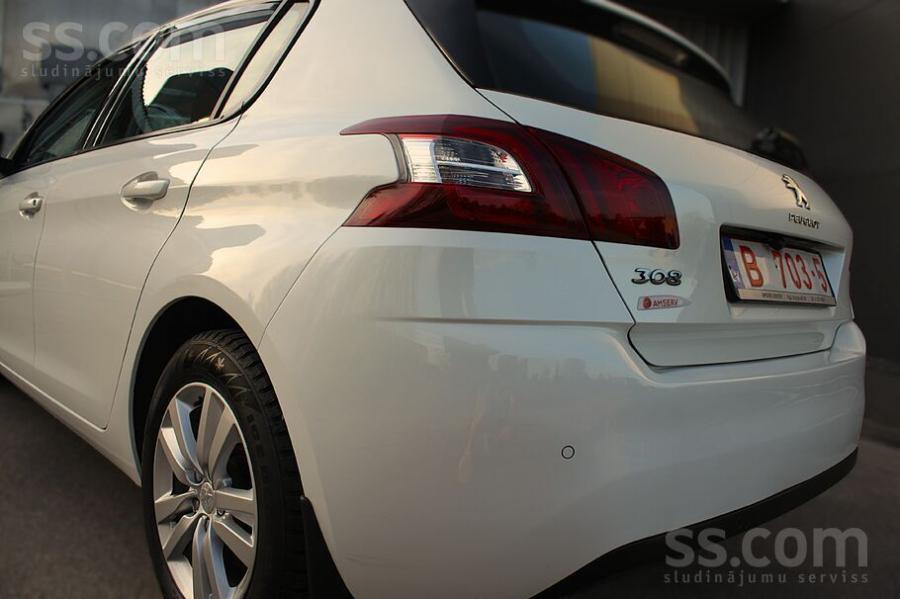 White Peugeot 308 2016 in Riga, with an engine capacity of 1.20 L and mileage of 0 thousand km for 9490 €, photo 16 on AUTOMOTO.COM.LV