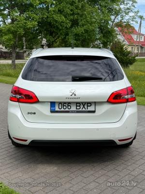 White Peugeot 308 2018 in Parnu, with an engine capacity of 1.60 L and mileage of 156 thousand km for 8900 €, photo 10 on AUTOMOTO.COM.LV