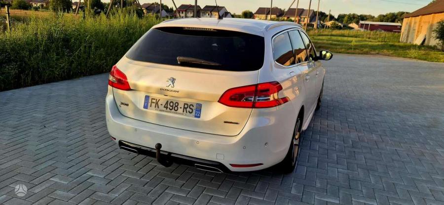White Peugeot 308 2019 in Taurage, with an engine capacity of 1.50 L and mileage of 170 thousand km for 8250 €, photo 17 on AUTOMOTO.COM.LV