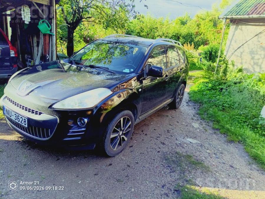 Melns Peugeot 4007 2008 Liepāja, ar dzinēja tilpumu 2.20 L un nobraukumu 317 tūkst. km par 3500 €, foto 5 vietnē AUTOMOTO.COM.LV