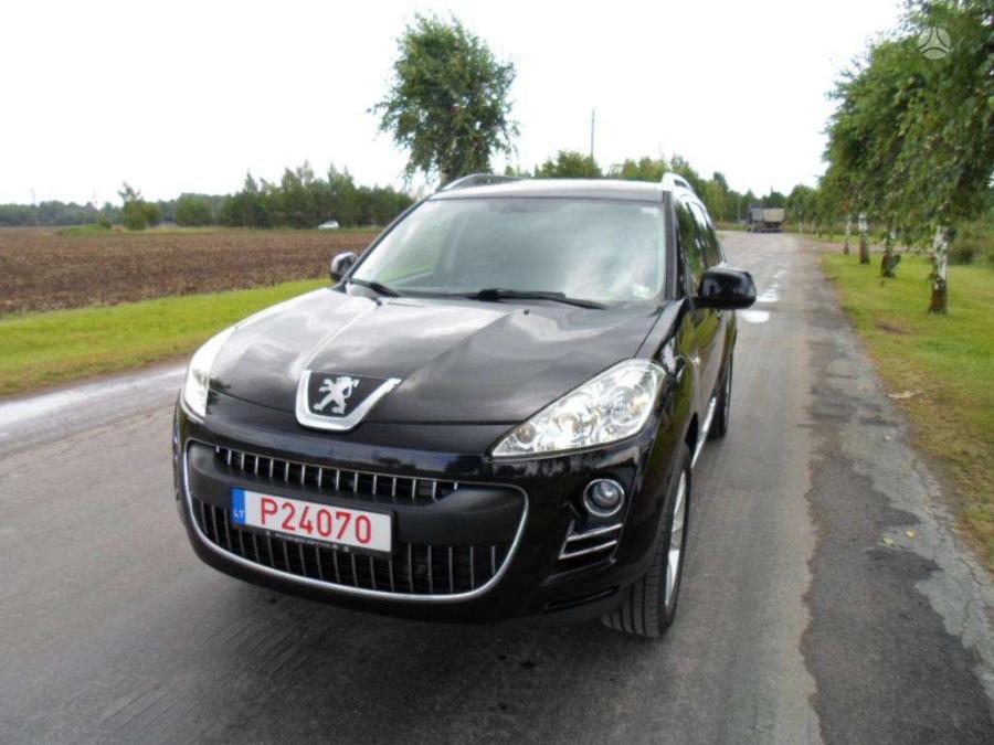 Melns Peugeot 4007 2013 Šauļi, ar dzinēja tilpumu 2.20 L un nobraukumu 260 tūkst. km par 4400 €, foto 5 vietnē AUTOMOTO.COM.LV
