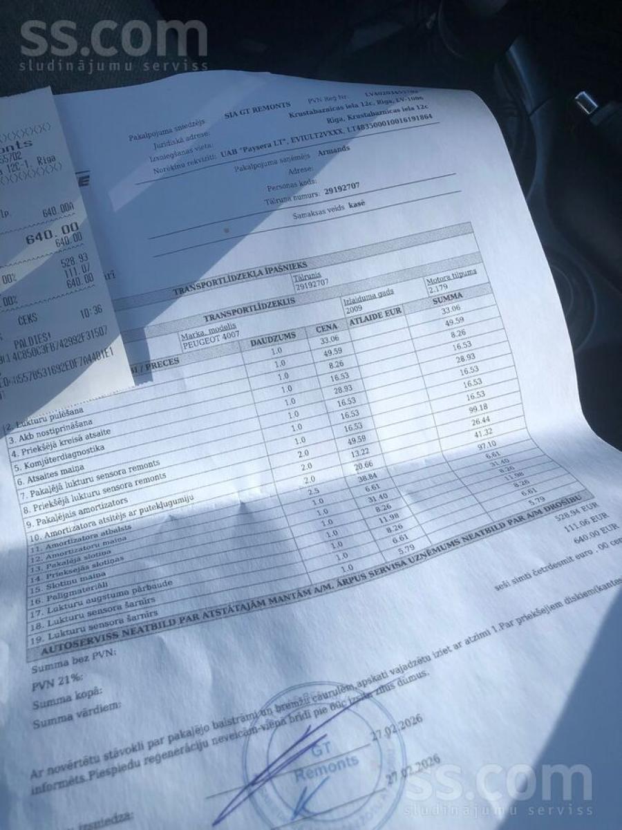 Pelēks Peugeot 4007 2009 Rīga, ar dzinēja tilpumu 2.20 L un nobraukumu 351 tūkst. km par 2900 €, foto 7 vietnē AUTOMOTO.COM.LV
