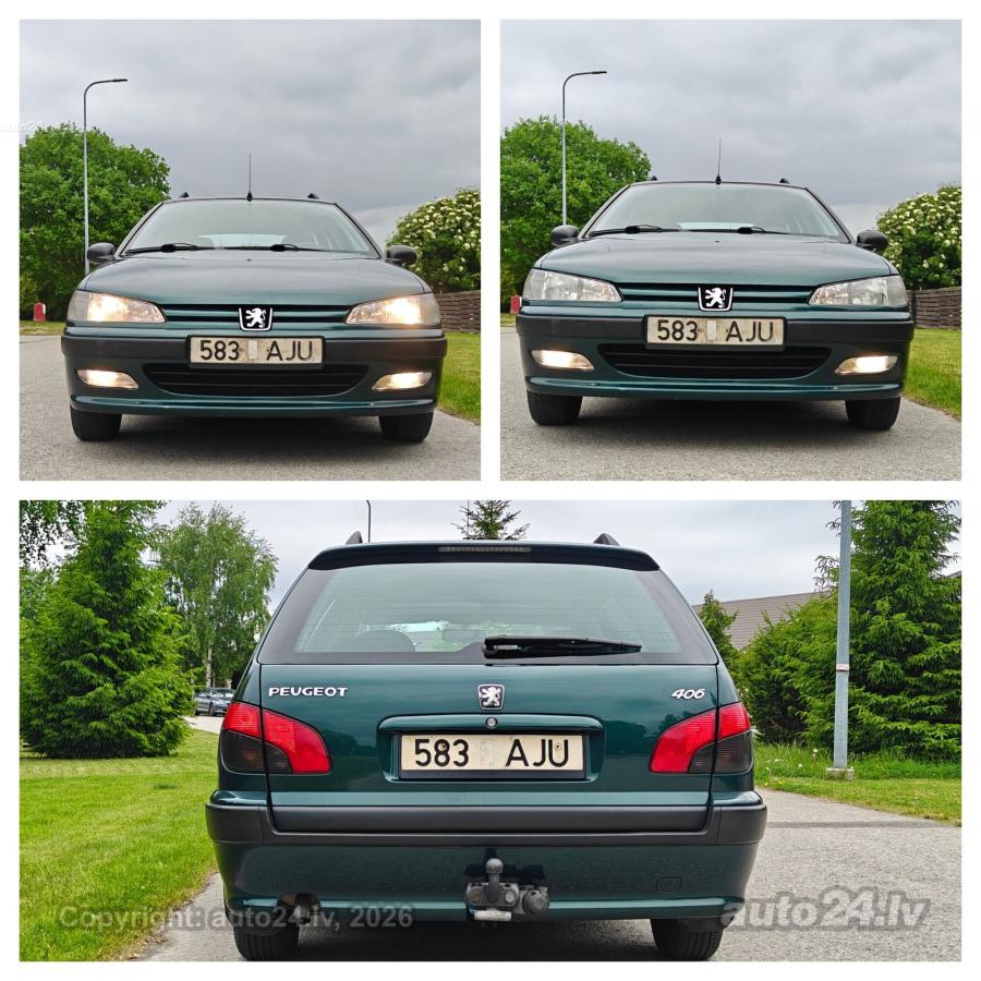 Green Peugeot 406 1997 in Tallinn, with an engine capacity of 1.90 L and mileage of 194 thousand km for 3395 €, photo 10 on AUTOMOTO.COM.LV