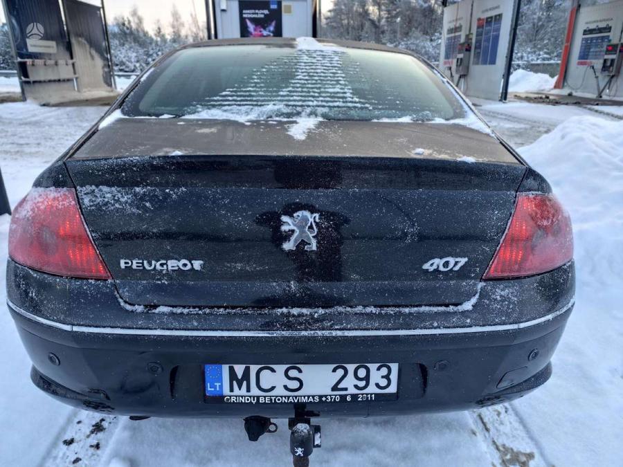Melns Peugeot 407 2005 Viļņa, ar dzinēja tilpumu 2.00 L un nobraukumu 323 tūkst. km par 1850 €, foto 9 vietnē AUTOMOTO.COM.LV