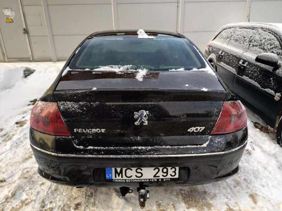 Melns Peugeot 407 2005 Viļņa, ar dzinēja tilpumu 2.00 L un nobraukumu 323 tūkst. km par 1850 €, foto 27 vietnē AUTOMOTO.COM.LV