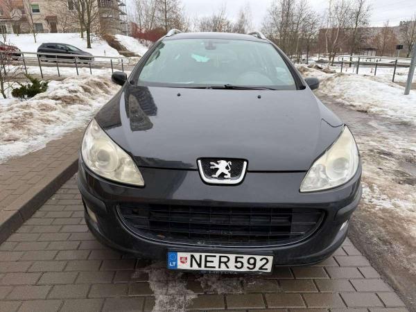 Black Peugeot 407 2006 in Vilnius, with an engine capacity of 1.60 L and mileage of 333 thousand km for 490 €, photo 2 on AUTOMOTO.COM.LV
