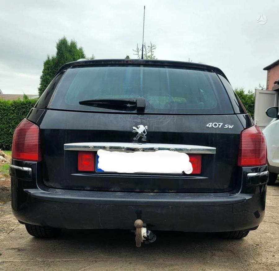 Черный Пежо 407 2007 в Паневежис, объемом двигателя 1.56 л и пробегом 278 тыс. км за 490 €, фото 4 на AUTOMOTO.COM.LV