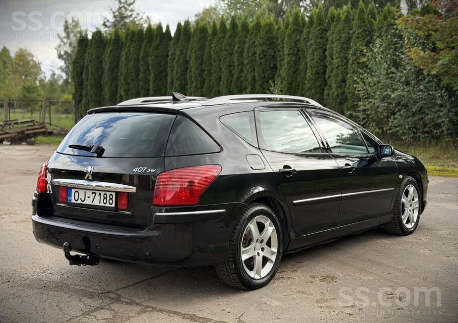 Melns Peugeot 407 2007 Jelgava, ar dzinēja tilpumu 2.00 L un nobraukumu 266 tūkst. km par 2290 €, foto 6 vietnē AUTOMOTO.COM.LV