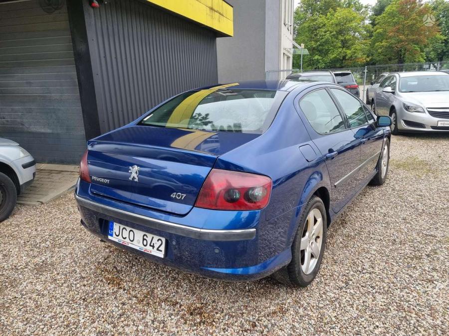 Blue Peugeot 407 2007 in Kaunas, with an engine capacity of 2.00 L and mileage of 277 thousand km for 1100 €, photo 3 on AUTOMOTO.COM.LV