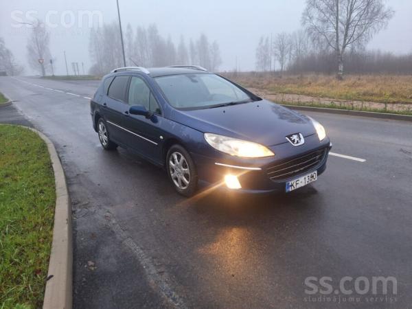 Blue Peugeot 407 2007 in Tukums, with an engine capacity of 2.00 L and mileage of 325 thousand km for 1500 €, photo 1 on AUTOMOTO.COM.LV