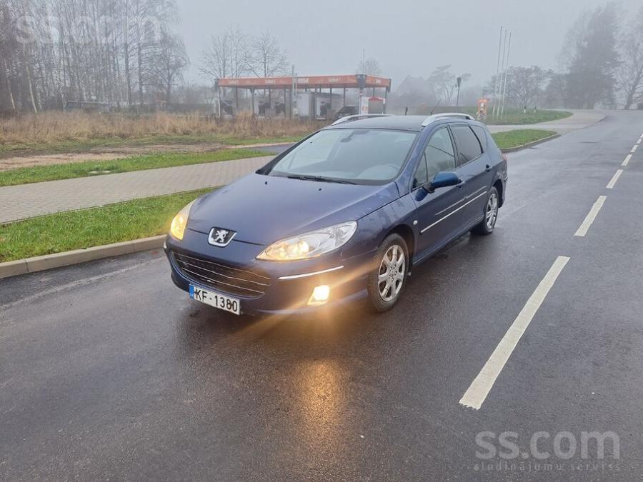 Blue Peugeot 407 2007 in Tukums, with an engine capacity of 2.00 L and mileage of 325 thousand km for 1500 €, photo 2 on AUTOMOTO.COM.LV