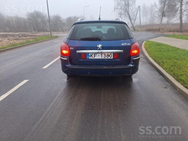 Blue Peugeot 407 2007 in Tukums, with an engine capacity of 2.00 L and mileage of 325 thousand km for 1500 €, photo 7 on AUTOMOTO.COM.LV