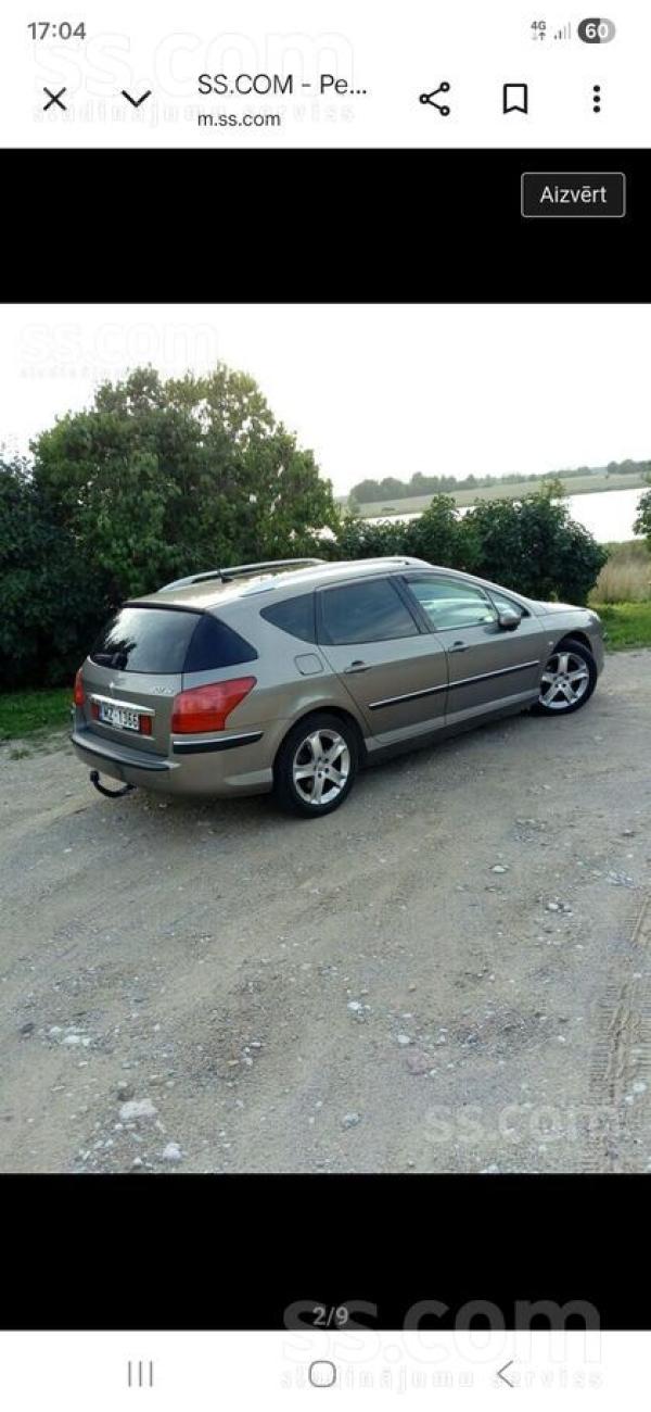 Brūns Peugeot 407 2005 Liepāja, ar dzinēja tilpumu 2.00 L un nobraukumu 280 tūkst. km par 2200 €, foto 2 vietnē AUTOMOTO.COM.LV