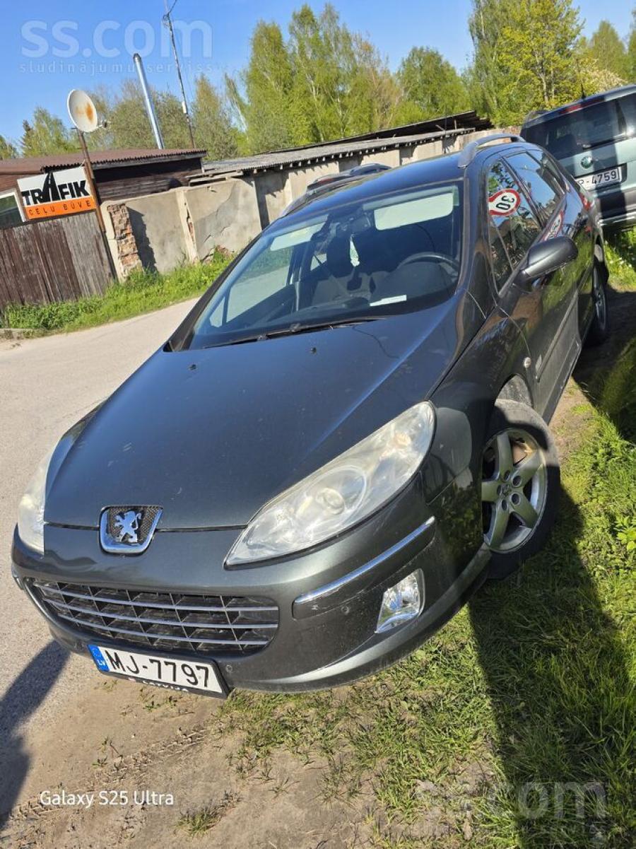 Green Peugeot 407 2009 in Jelgava, with an engine capacity of 1.60 L and mileage of 320 thousand km for 1200 €, photo 2 on AUTOMOTO.COM.LV