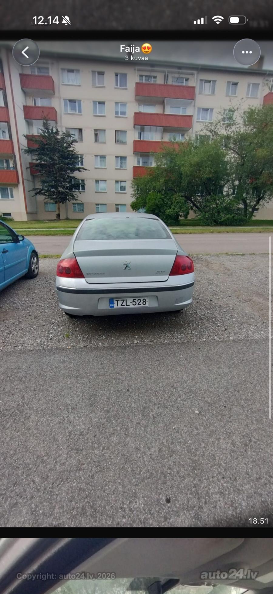 Pelēks Peugeot 407 2004 Paldiski, ar dzinēja tilpumu 1.99 L un nobraukumu 300 tūkst. km par 600 €, foto 3 vietnē AUTOMOTO.COM.LV