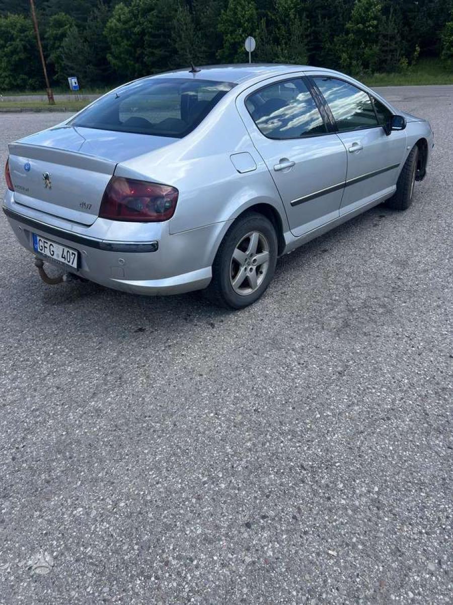 Grey Peugeot 407 2005 in Prienai, with an engine capacity of 1.56 L and mileage of 294 thousand km for 1199 €, photo 7 on AUTOMOTO.COM.LV