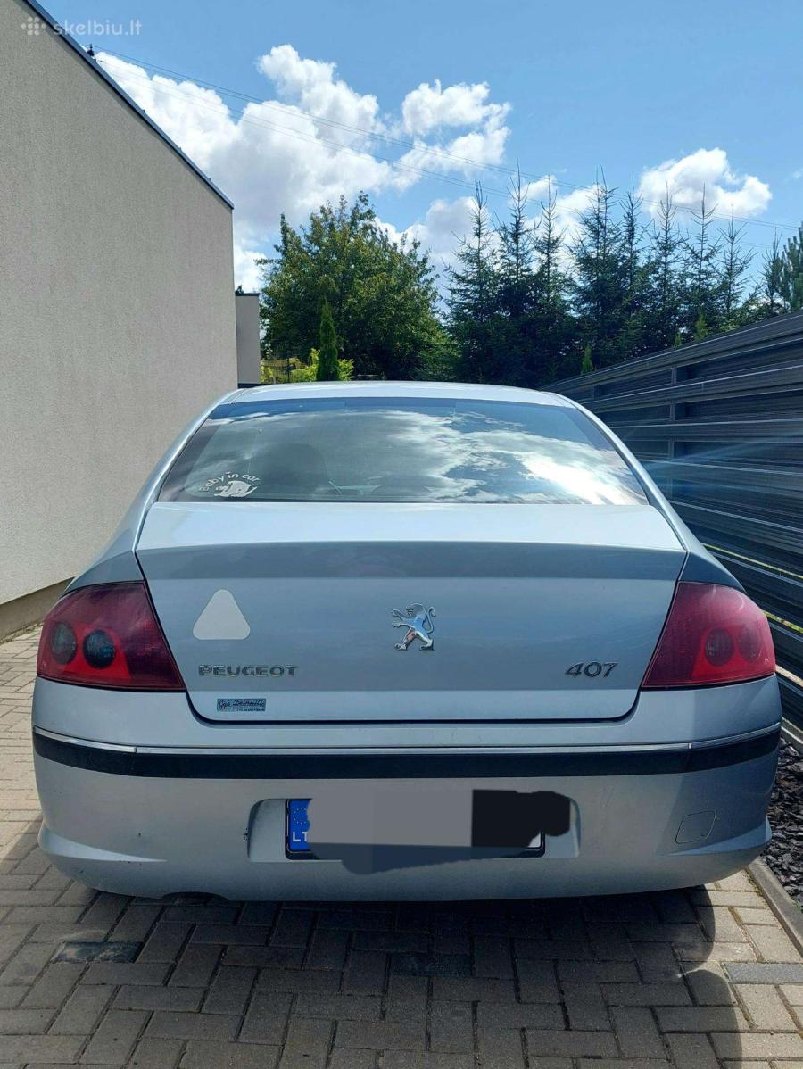 Pelēks Peugeot 407 2005 Viļņa, ar dzinēja tilpumu 2.00 L un nobraukumu 267 tūkst. km par 999 €, foto 5 vietnē AUTOMOTO.COM.LV