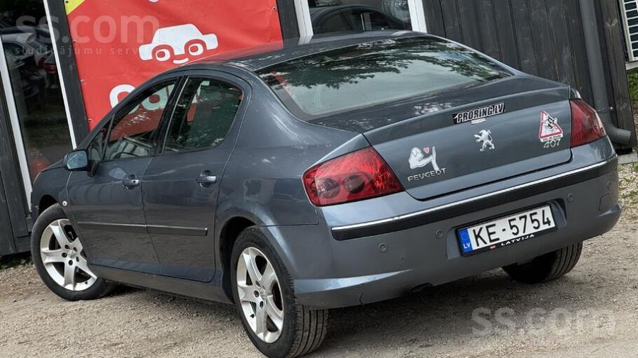 Pelēks Peugeot 407 2006 Rīga, ar dzinēja tilpumu 2.00 L un nobraukumu 371 tūkst. km par 1350 €, foto 4 vietnē AUTOMOTO.COM.LV