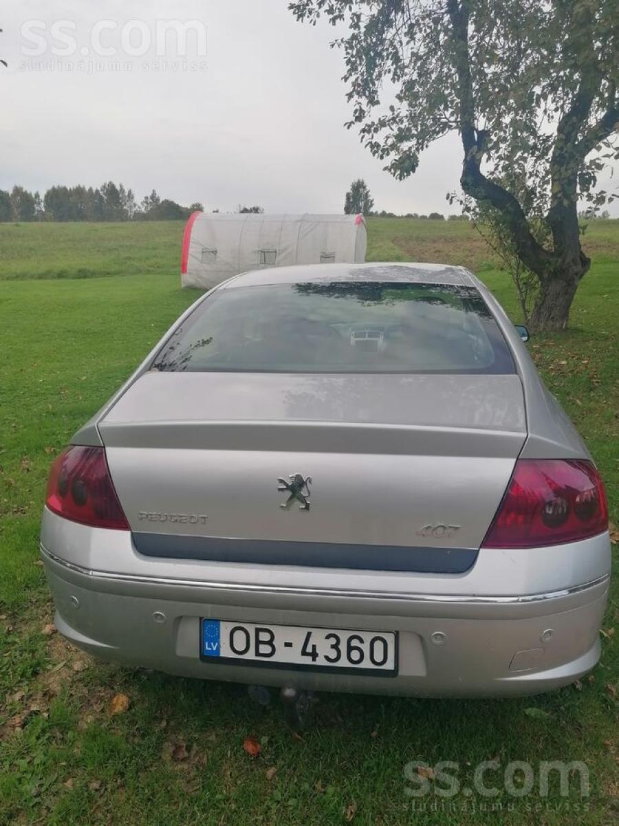 Grey Peugeot 407 2007 in Daugavpils, with an engine capacity of 2.00 L and mileage of 335 thousand km for 1650 €, photo 3 on AUTOMOTO.COM.LV