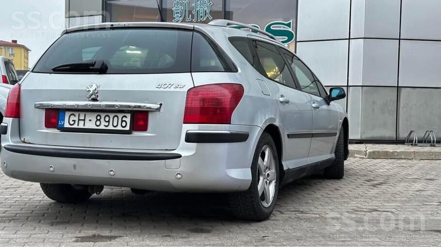 Grey Peugeot 407 2007 in Riga, with an engine capacity of 2.00 L and mileage of 240 thousand km for 1000 €, photo 13 on AUTOMOTO.COM.LV