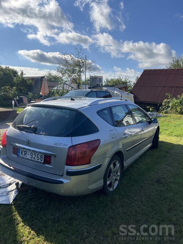 Grey Peugeot 407 2007 in Riga, with an engine capacity of 2.00 L and mileage of 375 thousand km for 600 €, photo 3 on AUTOMOTO.COM.LV