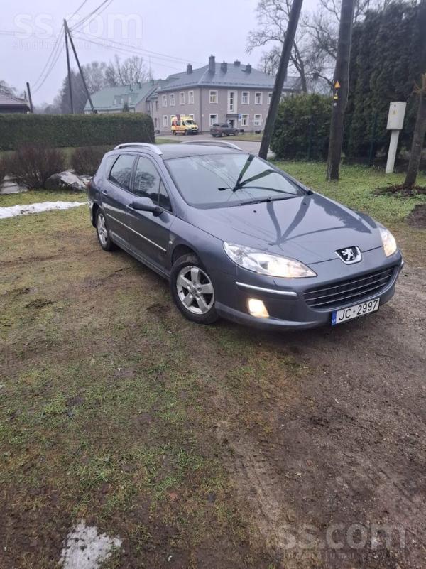 Grey Peugeot 407 2008 in Riga, with an engine capacity of 2.00 L and mileage of 375 thousand km for 1200 €, photo 2 on AUTOMOTO.COM.LV