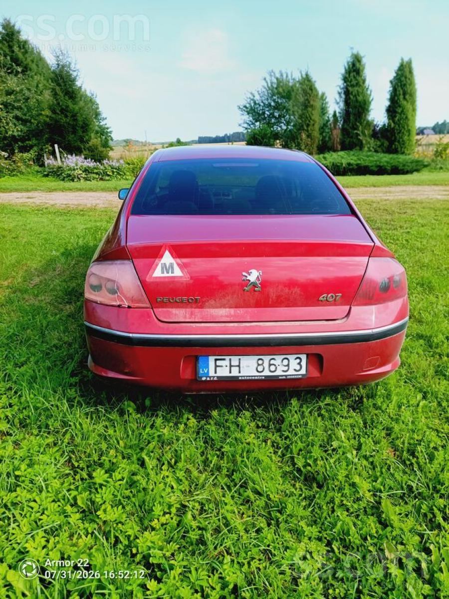 Sarkans Peugeot 407 2005 Valmiera, ar dzinēja tilpumu 1.80 L un nobraukumu 304 tūkst. km par 400 €, foto 5 vietnē AUTOMOTO.COM.LV