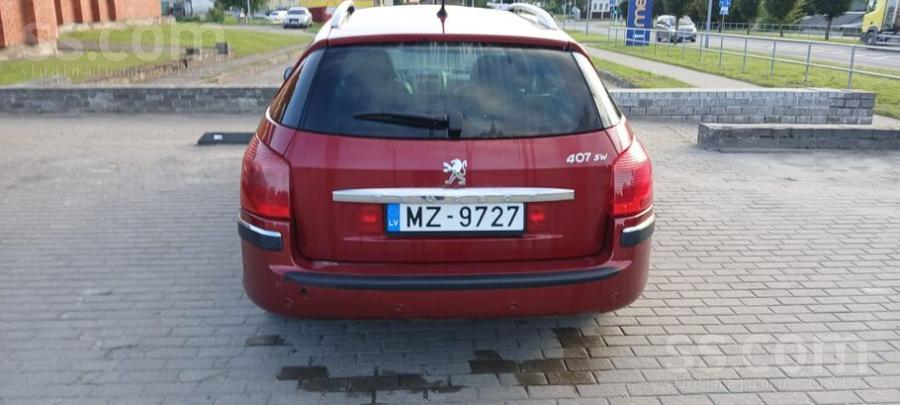 Sarkans Peugeot 407 2006 Krāslava, ar dzinēja tilpumu 2.00 L un nobraukumu 320 tūkst. km par 2200 €, foto 5 vietnē AUTOMOTO.COM.LV