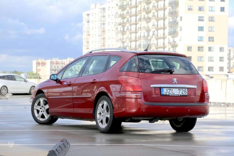 Red Peugeot 407 2007 in Vilnius, with an engine capacity of 2.18 L and mileage of 347 thousand km for 1150 €, photo 5 on AUTOMOTO.COM.LV