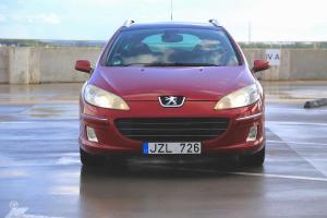 Red Peugeot 407 2007 in Vilnius, with an engine capacity of 2.18 L and mileage of 347 thousand km for 1150 €, photo 7 on AUTOMOTO.COM.LV