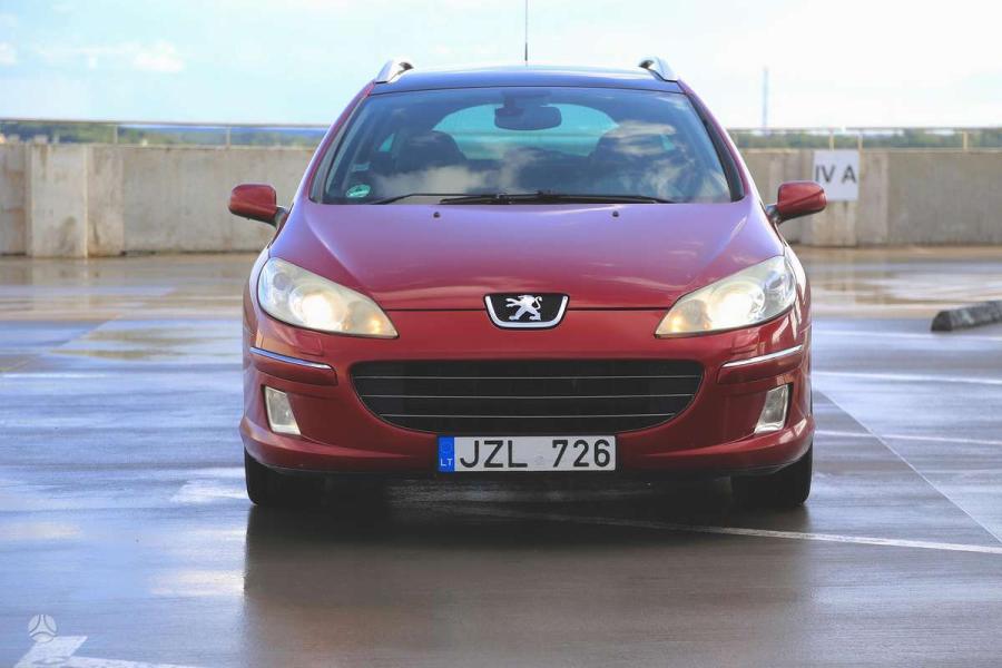 Red Peugeot 407 2007 in Vilnius, with an engine capacity of 2.18 L and mileage of 347 thousand km for 1150 €, photo 7 on AUTOMOTO.COM.LV