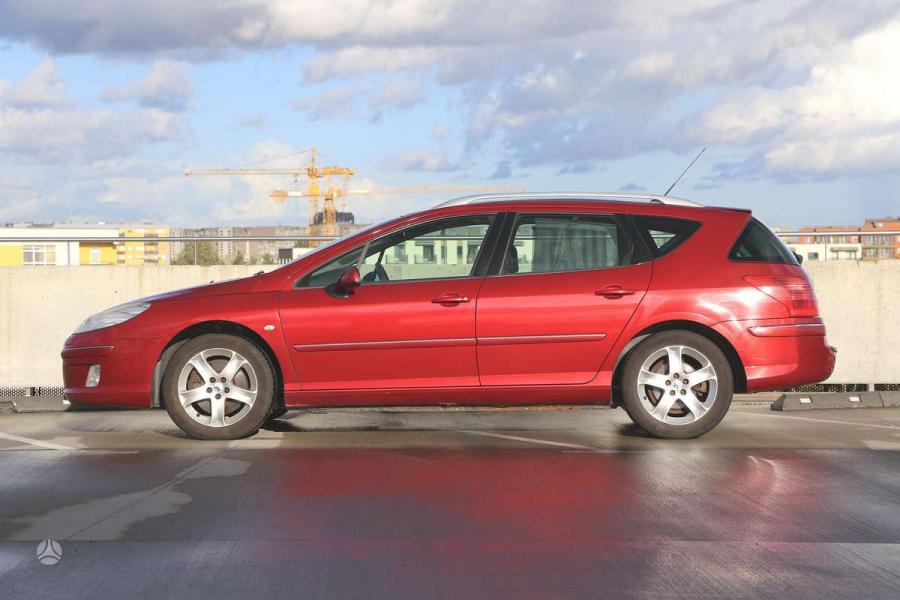 Red Peugeot 407 2007 in Vilnius, with an engine capacity of 2.18 L and mileage of 347 thousand km for 1150 €, photo 10 on AUTOMOTO.COM.LV