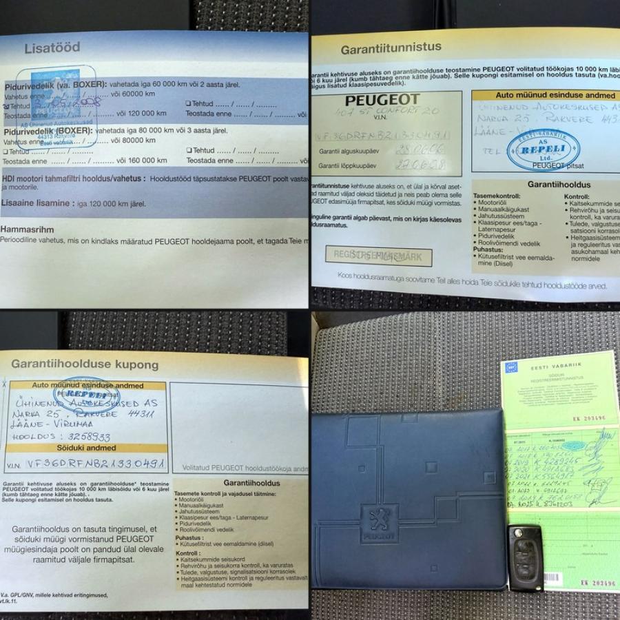 Peugeot 407 2006 Tallina, ar dzinēja tilpumu 2.00 L un nobraukumu 184 tūkst. km par 999 €, foto 30 vietnē AUTOMOTO.COM.LV