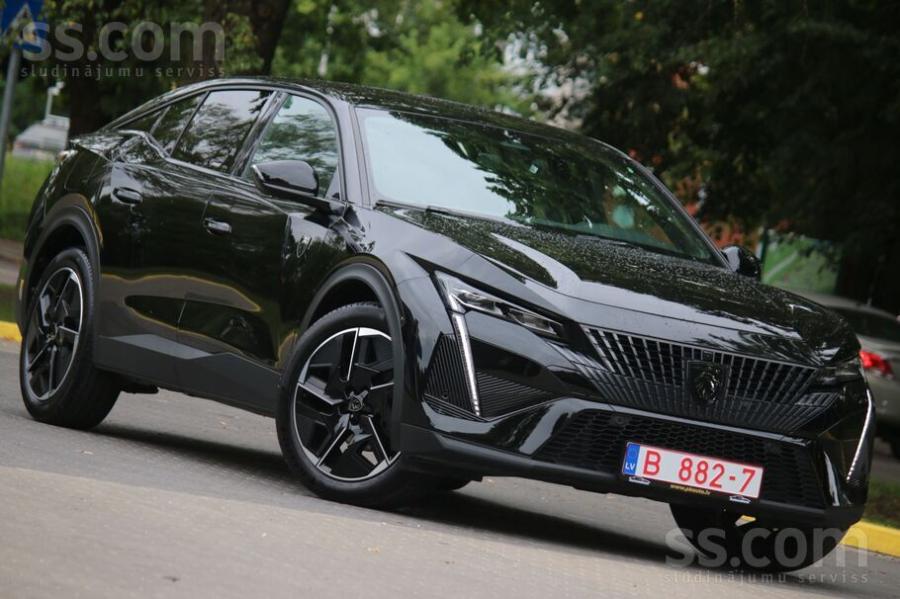 Black Peugeot 408 2024 in Riga, with an engine capacity of 1.20 L and mileage of 26 thousand km for 24990 €, photo 4 on AUTOMOTO.COM.LV