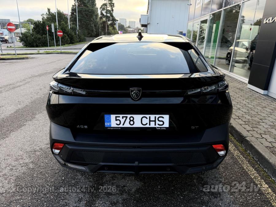 Black Peugeot 408 2024 in Tallinn, with an engine capacity of 1.20 L and mileage of 19 thousand km for 26900 €, photo 4 on AUTOMOTO.COM.LV