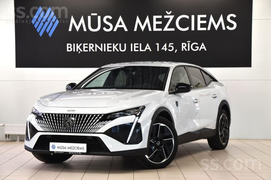 Белый Пежо 408 2023 в Рига, объемом двигателя 1.20 л и пробегом 45 тыс. км за 23990 €, фото 1 на AUTOMOTO.COM.LV