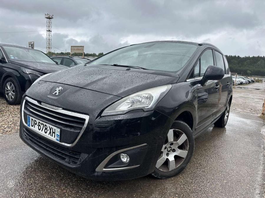 Black Peugeot 5008 2015 in Vilnius, with an engine capacity of 0.00 L and mileage of 143 thousand km for 6499 €, photo 1 on AUTOMOTO.COM.LV