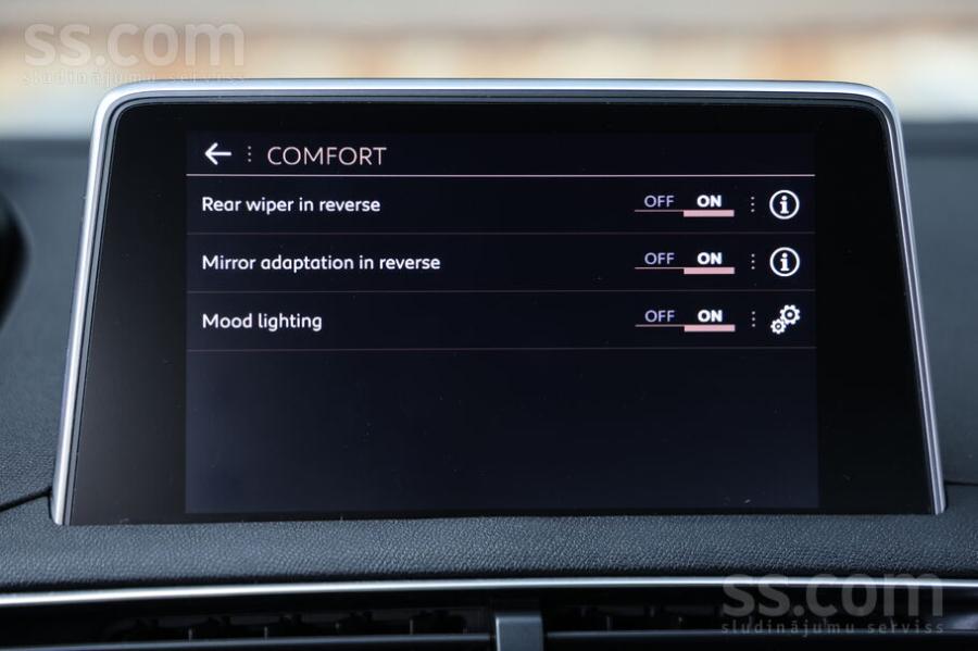 Black Peugeot 5008 2017 in Tukums, with an engine capacity of 2.00 L and mileage of 242 thousand km for 15900 €, photo 23 on AUTOMOTO.COM.LV